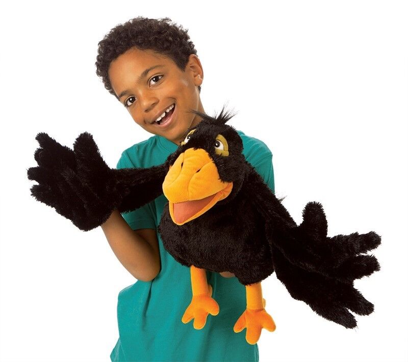 Marionette Puppets Folkmanis Crow Hand Puppet - Realistic Moving Beak ...